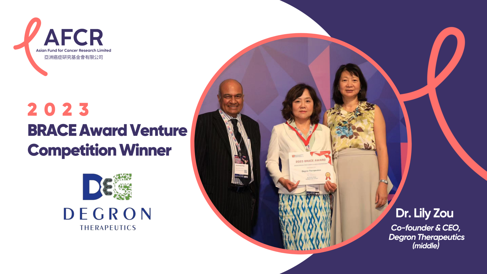 Asian Fund for Cancer Research Announces Degron Therapeutics as the ...